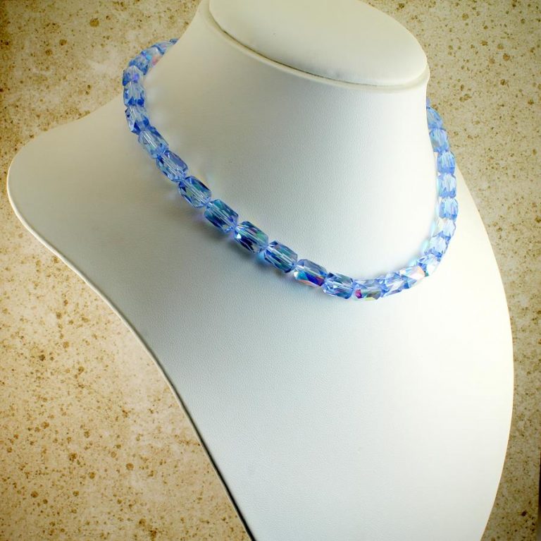Vintage Blue Swarovski Crystal Necklace - Cybelle Vintage Blue Swarovski Crystal Necklace - Cybelle